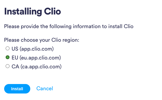 How to connect to Clio