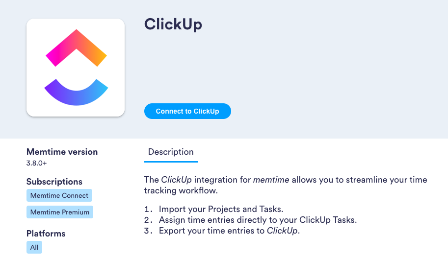 How to connect to ClickUp