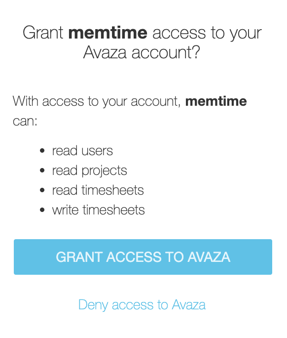 How to connect to Avaza