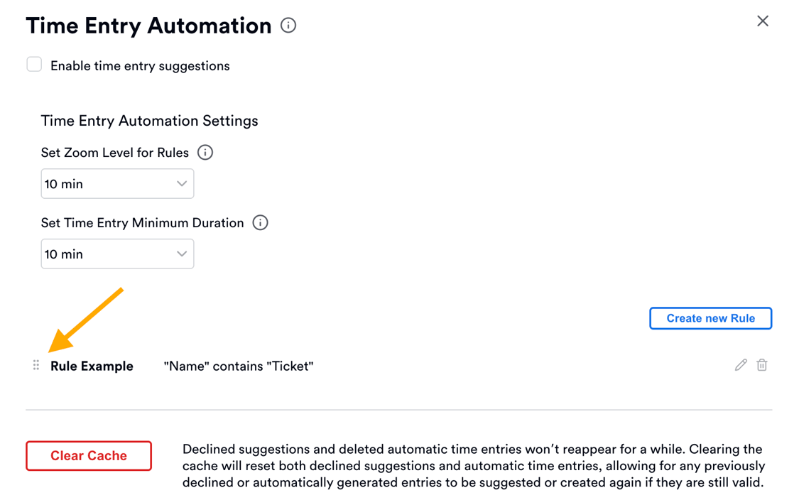How to set Rules for Automatic Time Entries