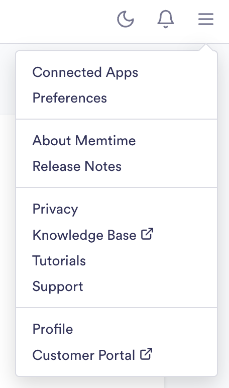 How to connect Memtime Projects