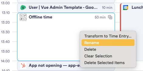 What is Offline time?