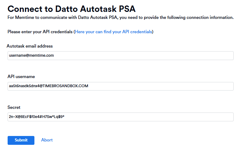 How to Connect to Autotask