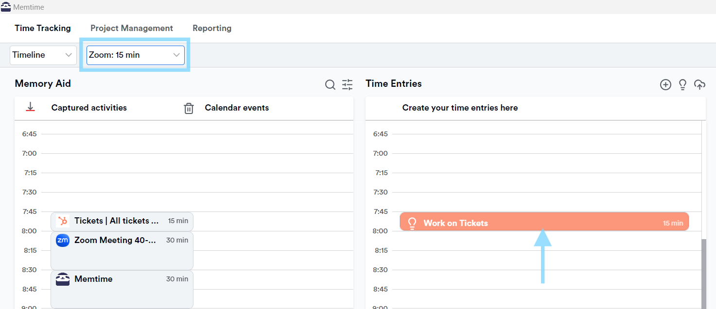 How to use Time Entry Suggestions in Memtime