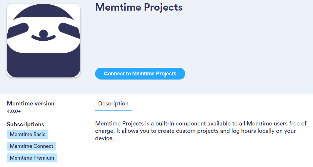 How to connect Memtime Projects