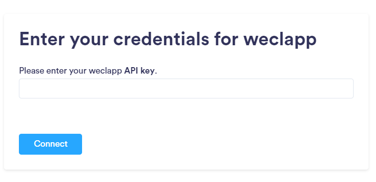 How to Connect to weclapp