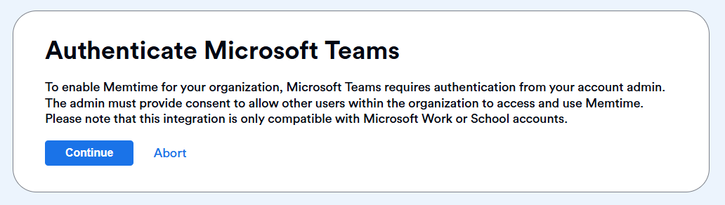 How to Connect Microsoft Teams to Memtime