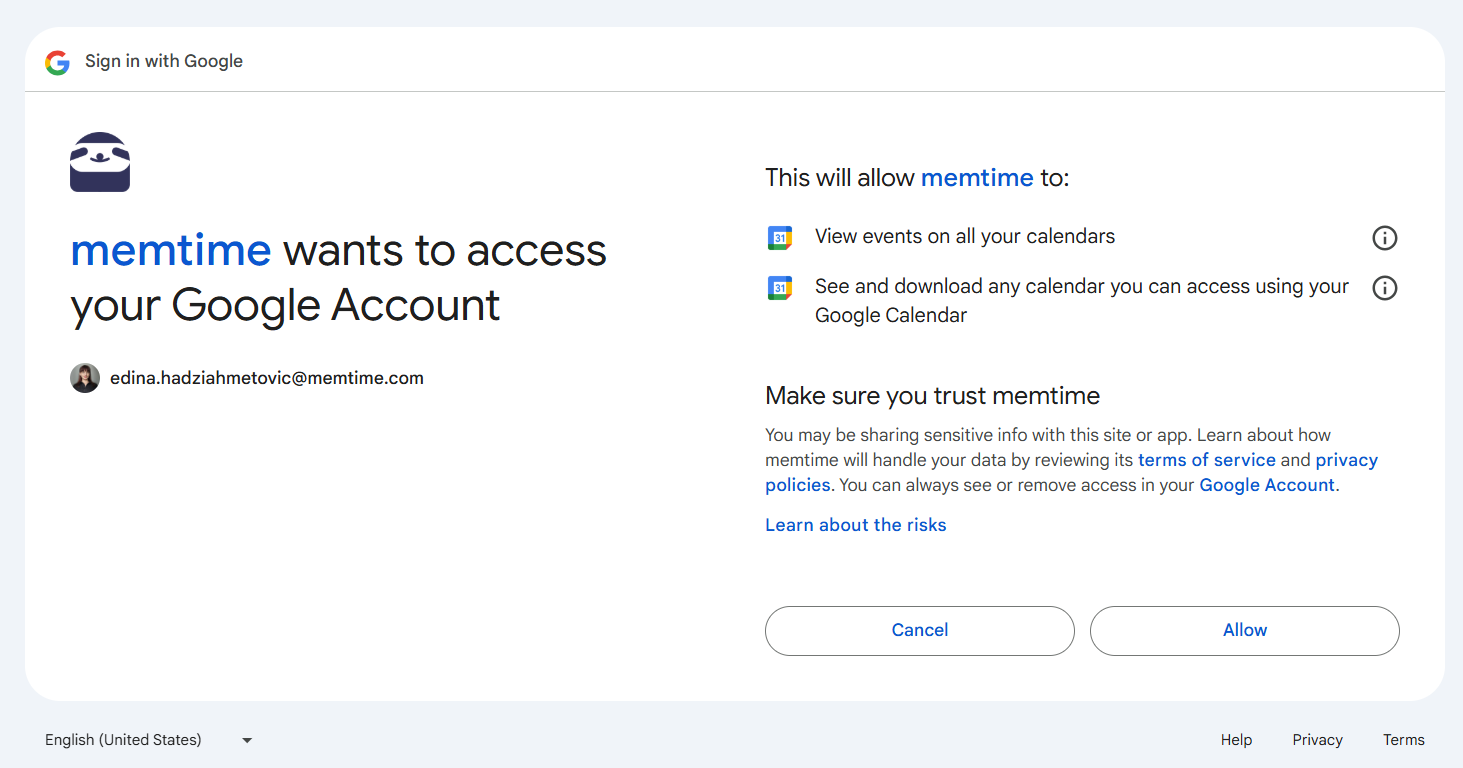 How to Connect Your Calendar to Memtime